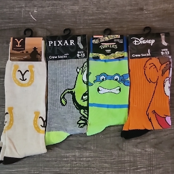 Disney | Underwear & Socks | Disney Character Crew Socks Orange | Poshmark